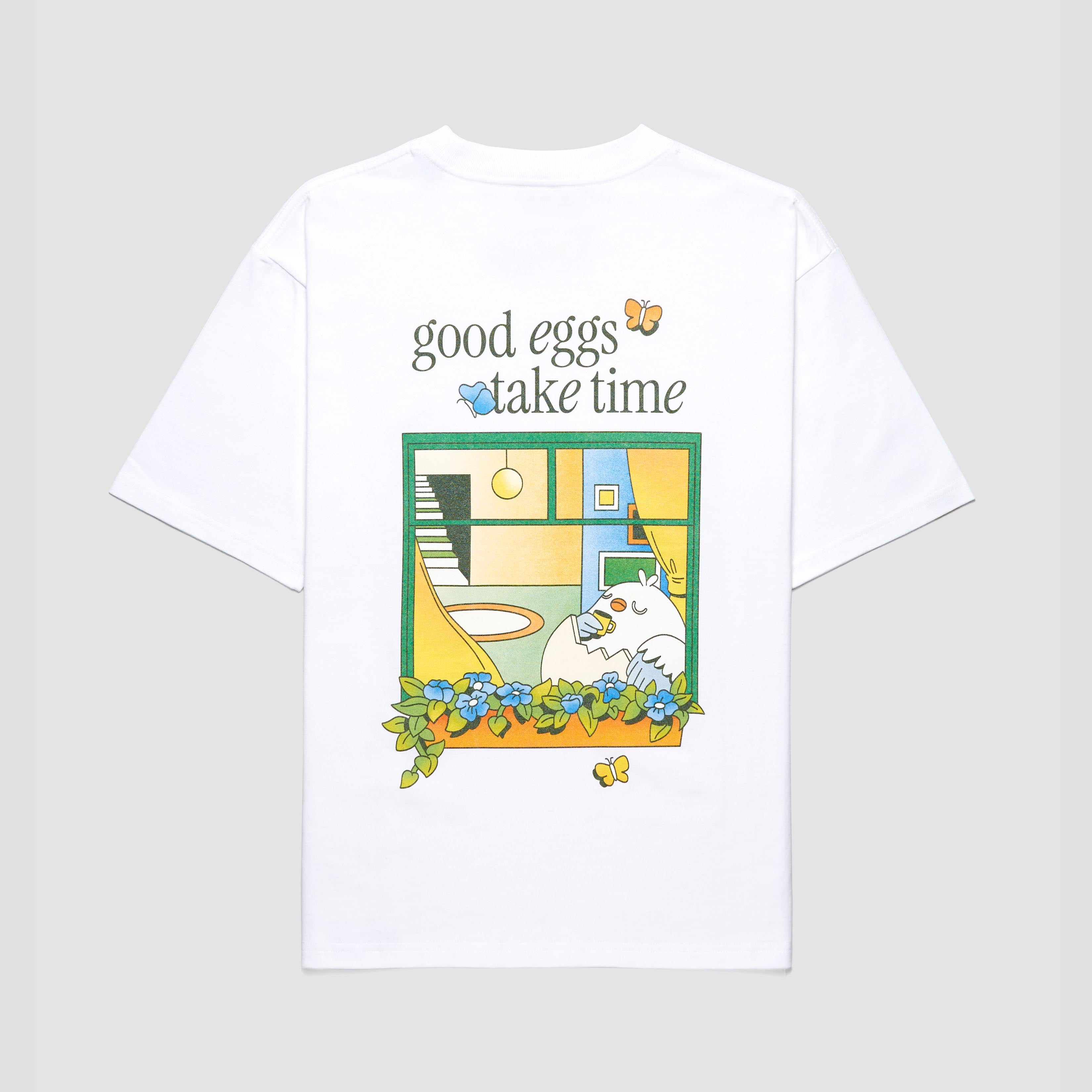 Clueless Egg Oversized Tee - White – Talking Toes